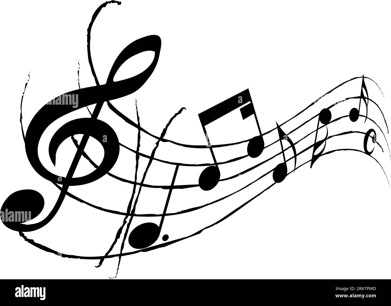 Vector musical notes staff background for design use Stock Vector Image ...