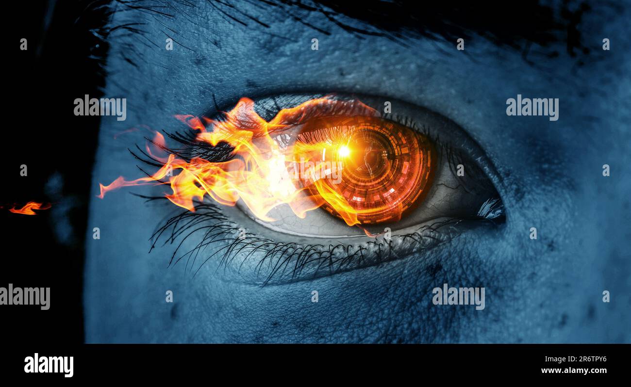 Fire in human eye hi-res stock photography and images - Alamy