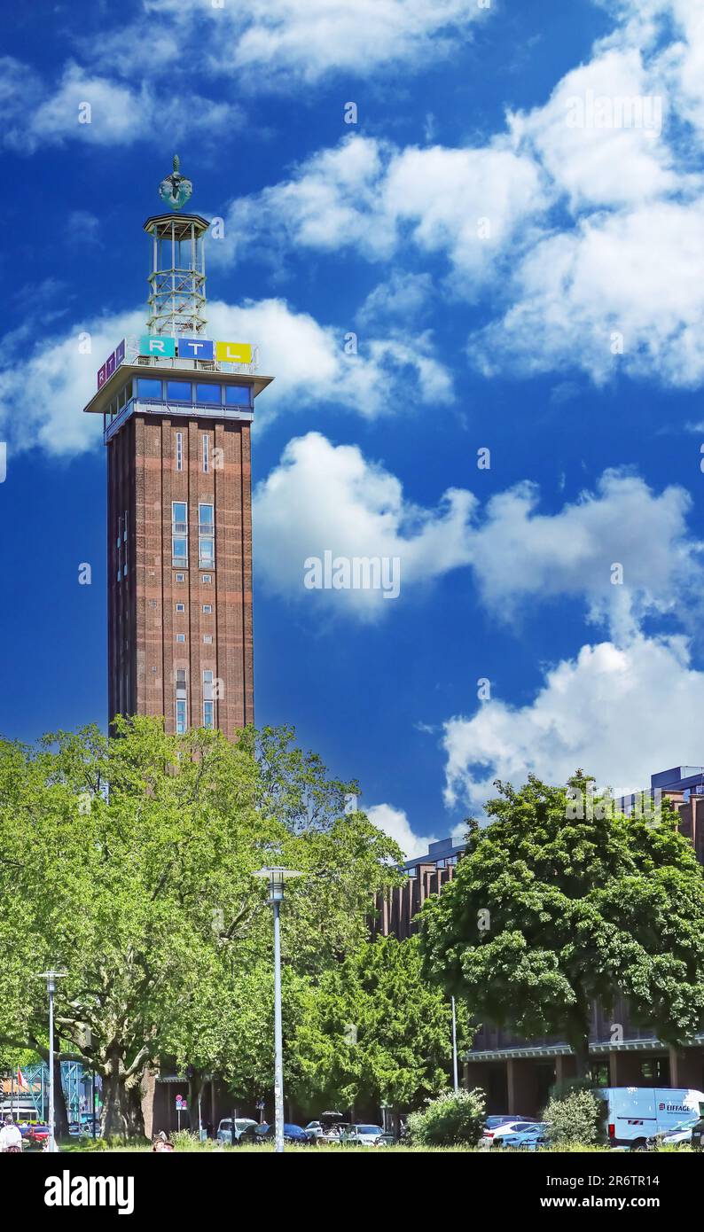 Cologne (Köln), Germany - June 6. 2023: View on RTL television tower ...