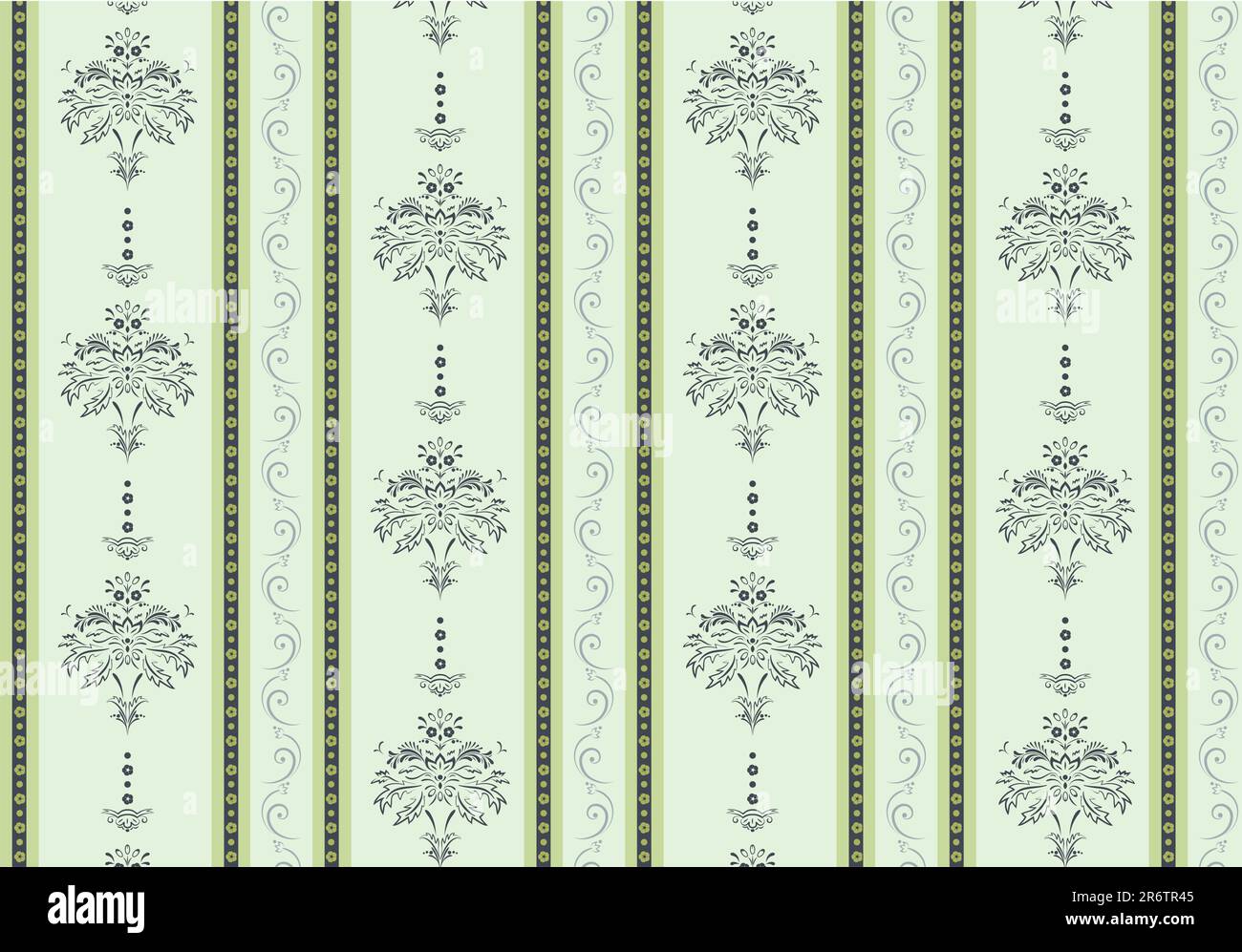 Vector illustration of elegant Victorian retro motif wallpaper Pattern ...