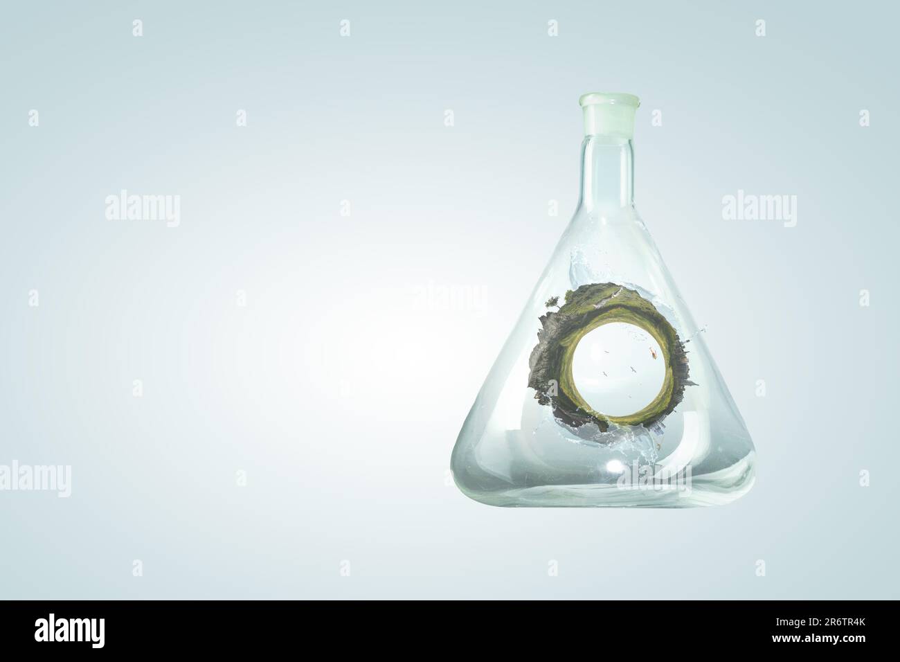 Nature inside a glass bottle Stock Photo - Alamy