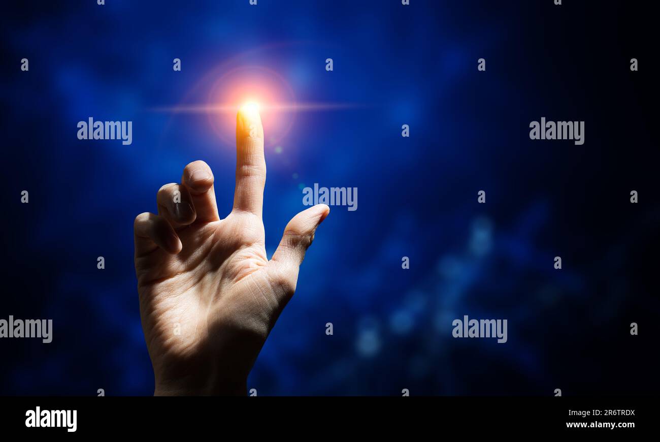 Concept of new ideas with innovative technology and creativity Stock ...