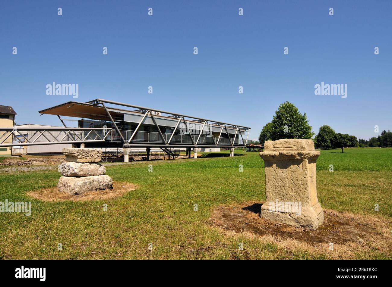 Museum pavilion, Flavia Solva, Roman excavation site, Wagna, Styria ...