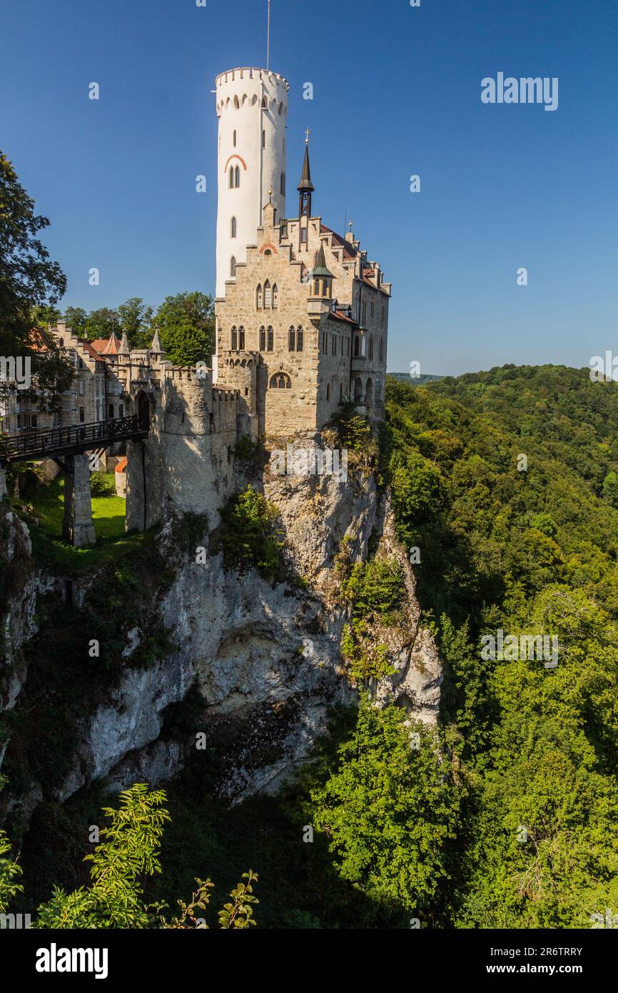 Lichtenstein Castle in the state of Baden-Wuerttemberg, Germany Stock ...