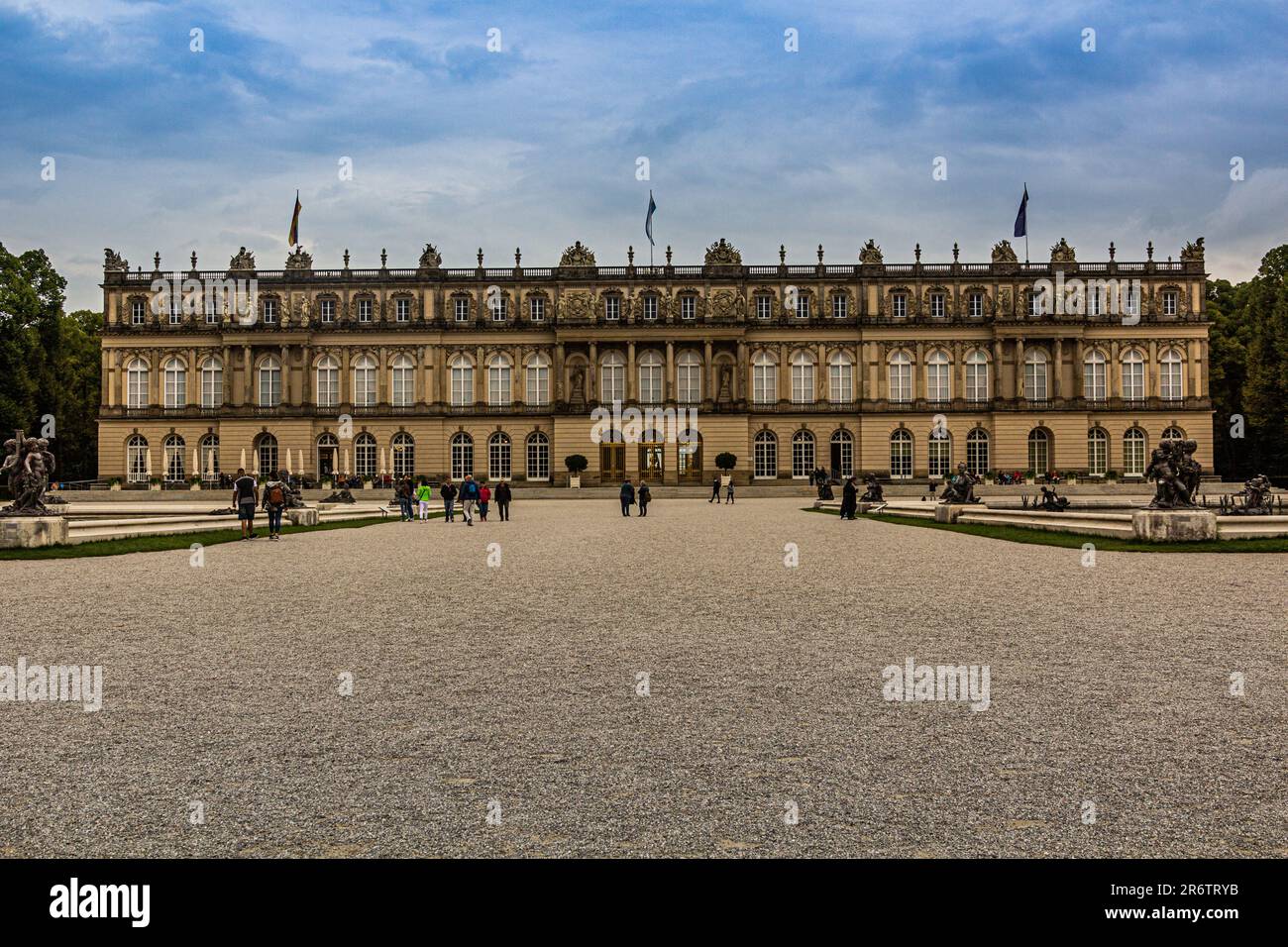 HERRENINSEL, GERMANY - SEPTMBER 5, 2019: Herrenchiemsee palace at ...
