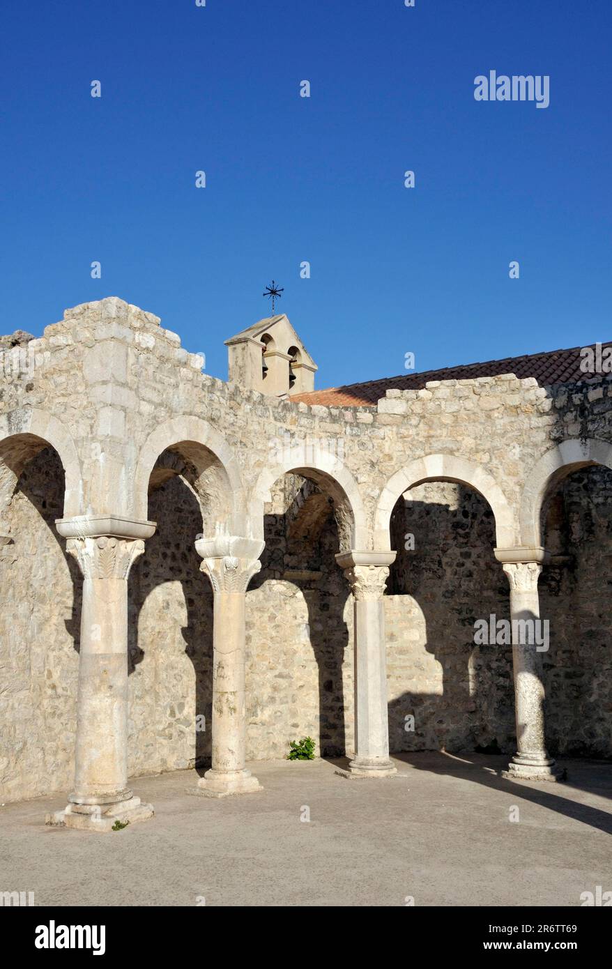 Ruins of the Basilica of St. John the Evangelist, Old Town, Rab, Island ...