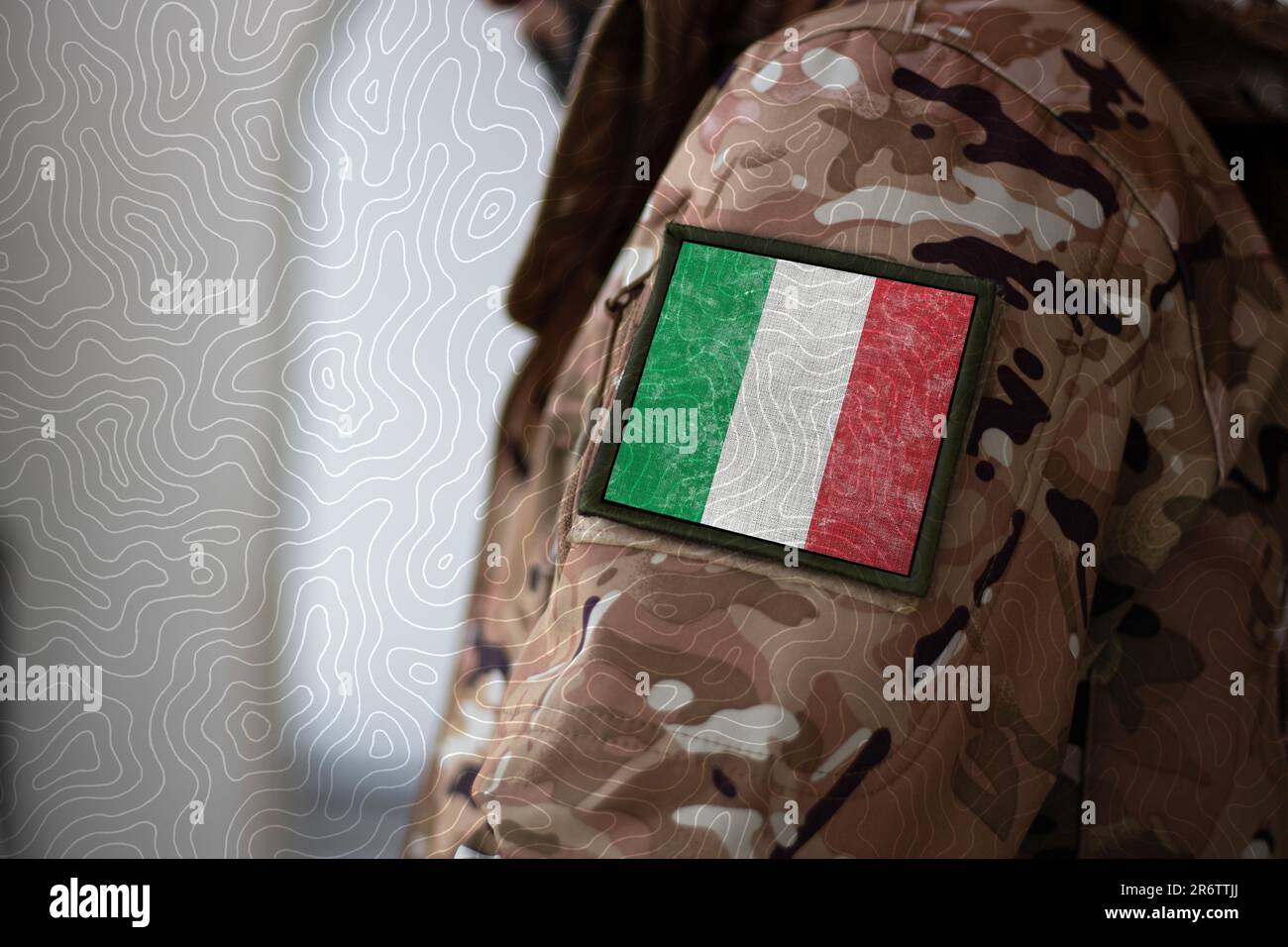 Italy Soldier, Soldier with flag Italy, Italy flag on a military ...