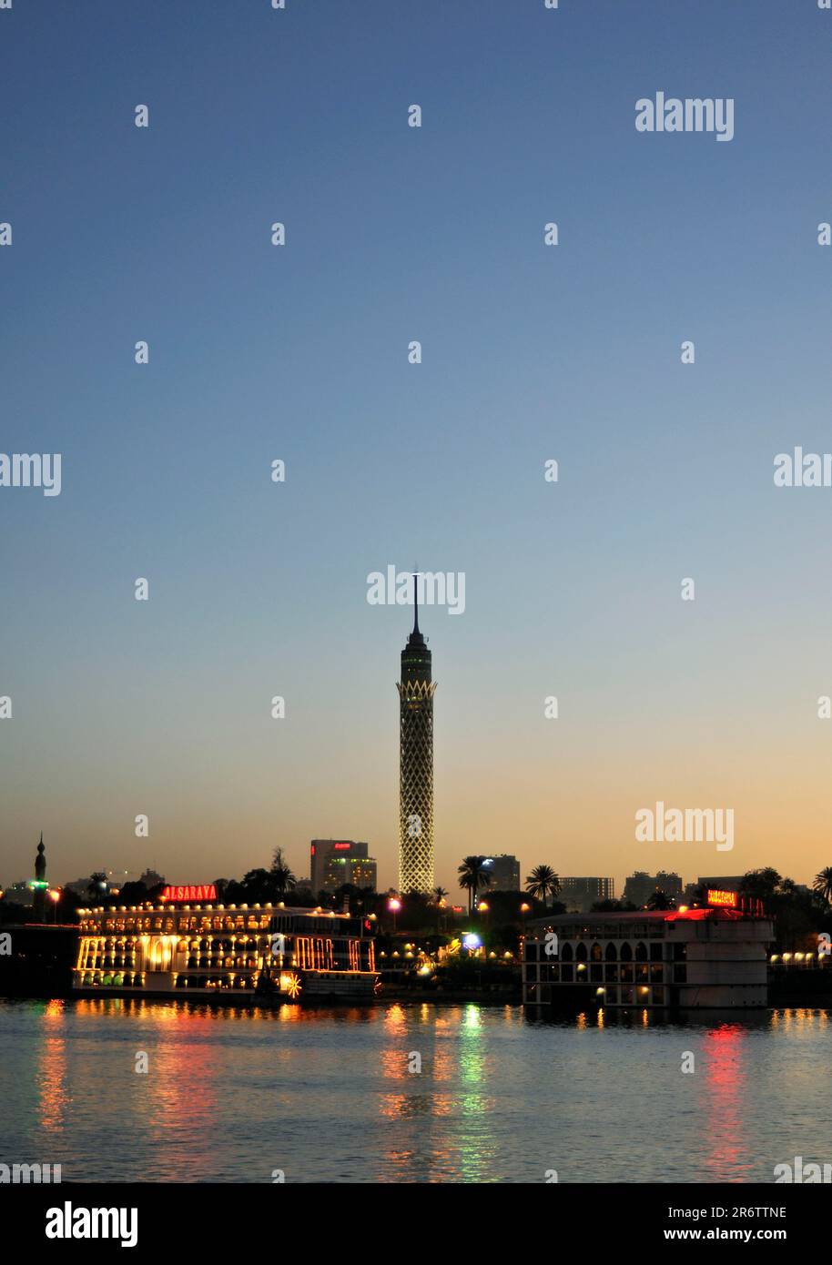 El Borg Tower, Borg al-Qahira, Gezira Island, Nile River, Cairo, Cairo ...