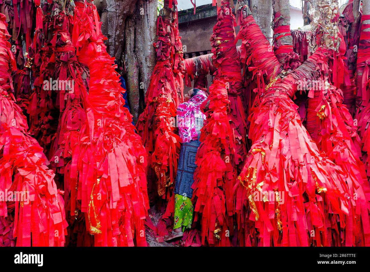 A very red mandir Stock Photo - Alamy