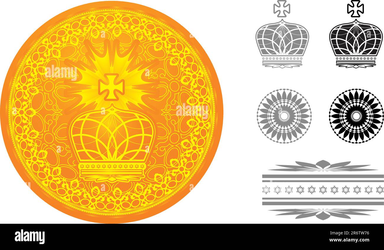 beautiful crown with royal design element Stock Vector Image & Art - Alamy