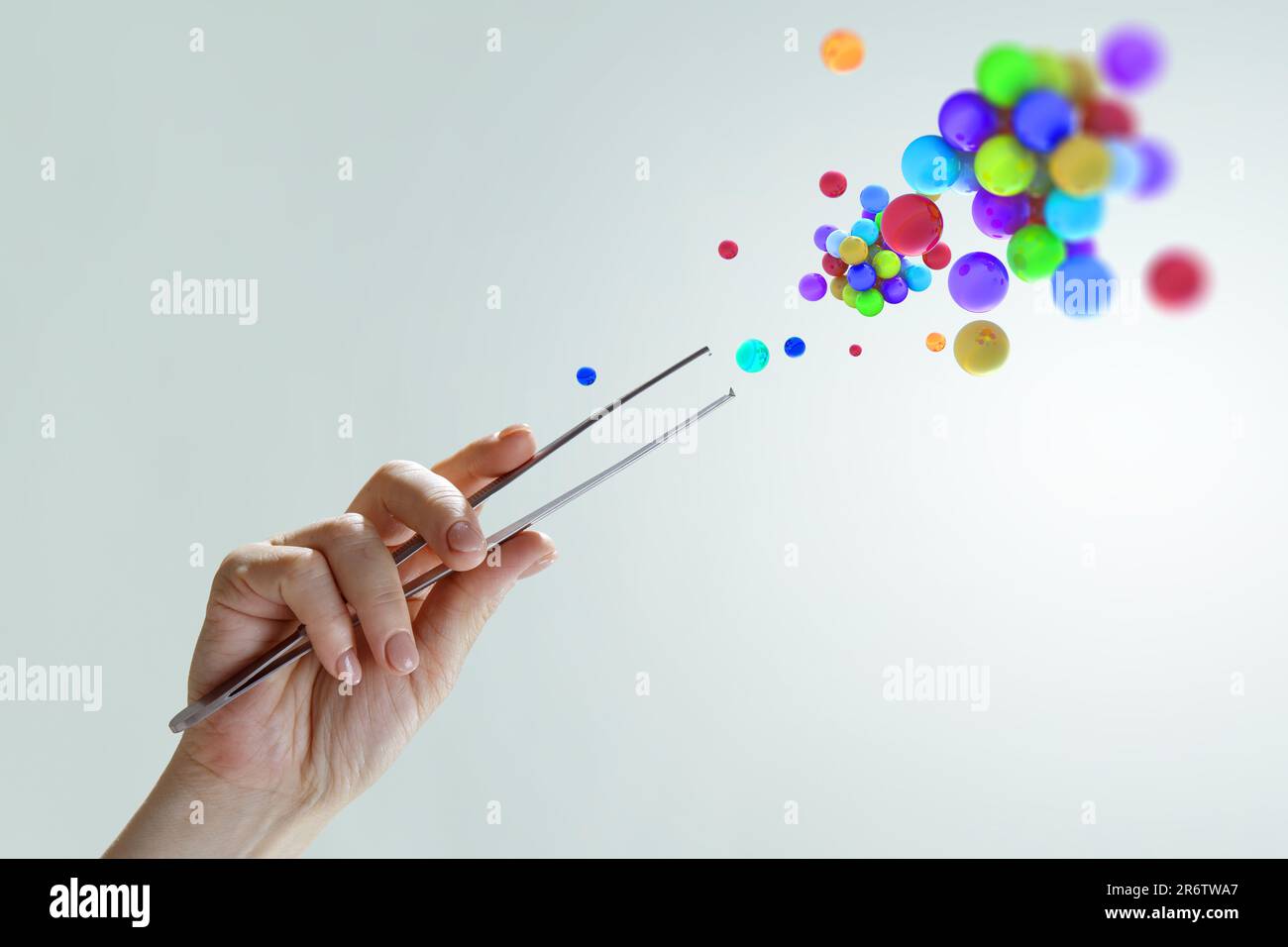 Science concept with sphere model Stock Photo - Alamy