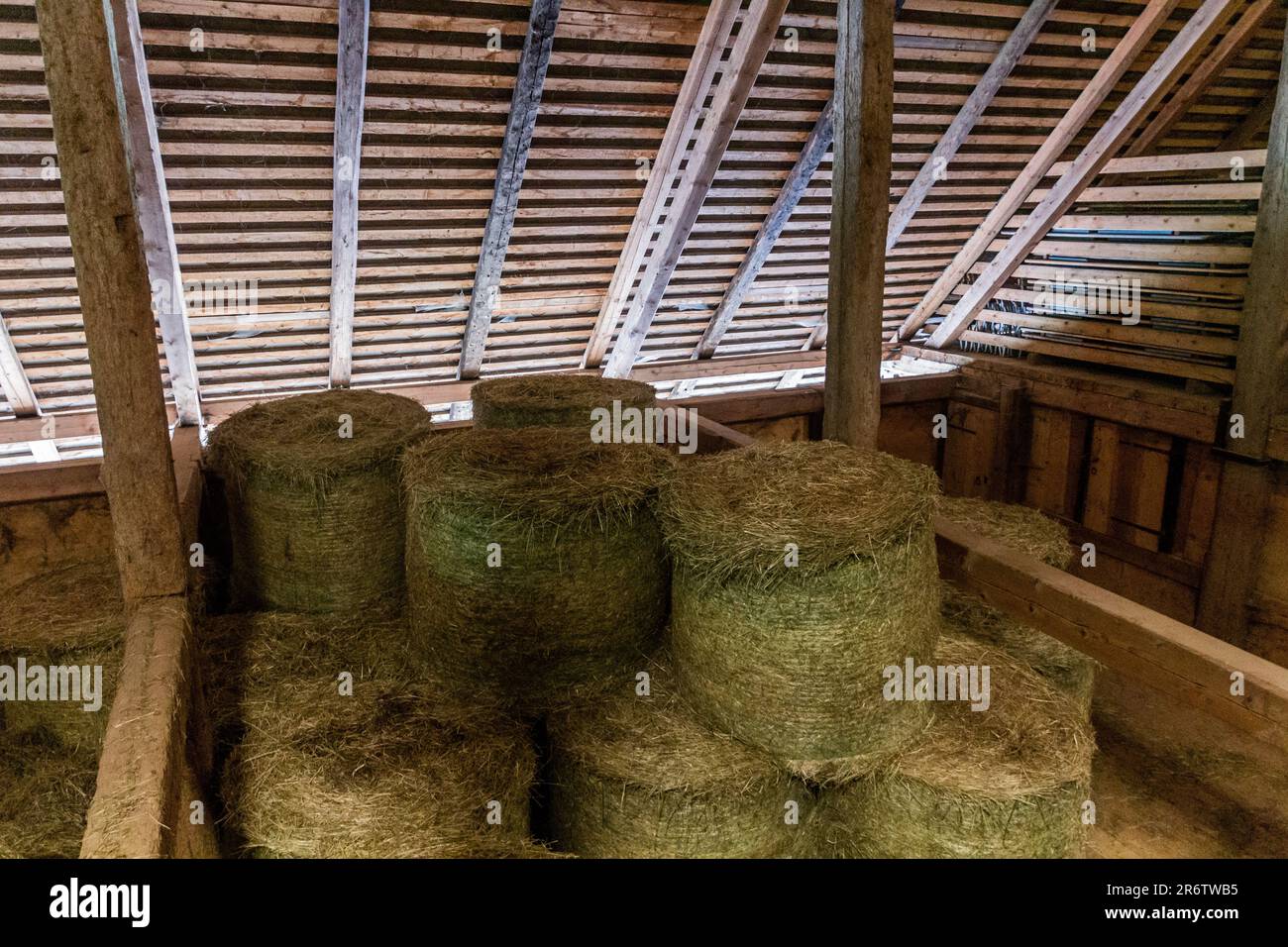 Old farmhouse hayloft in Black Forest Open Air Museum in Gutach village ...