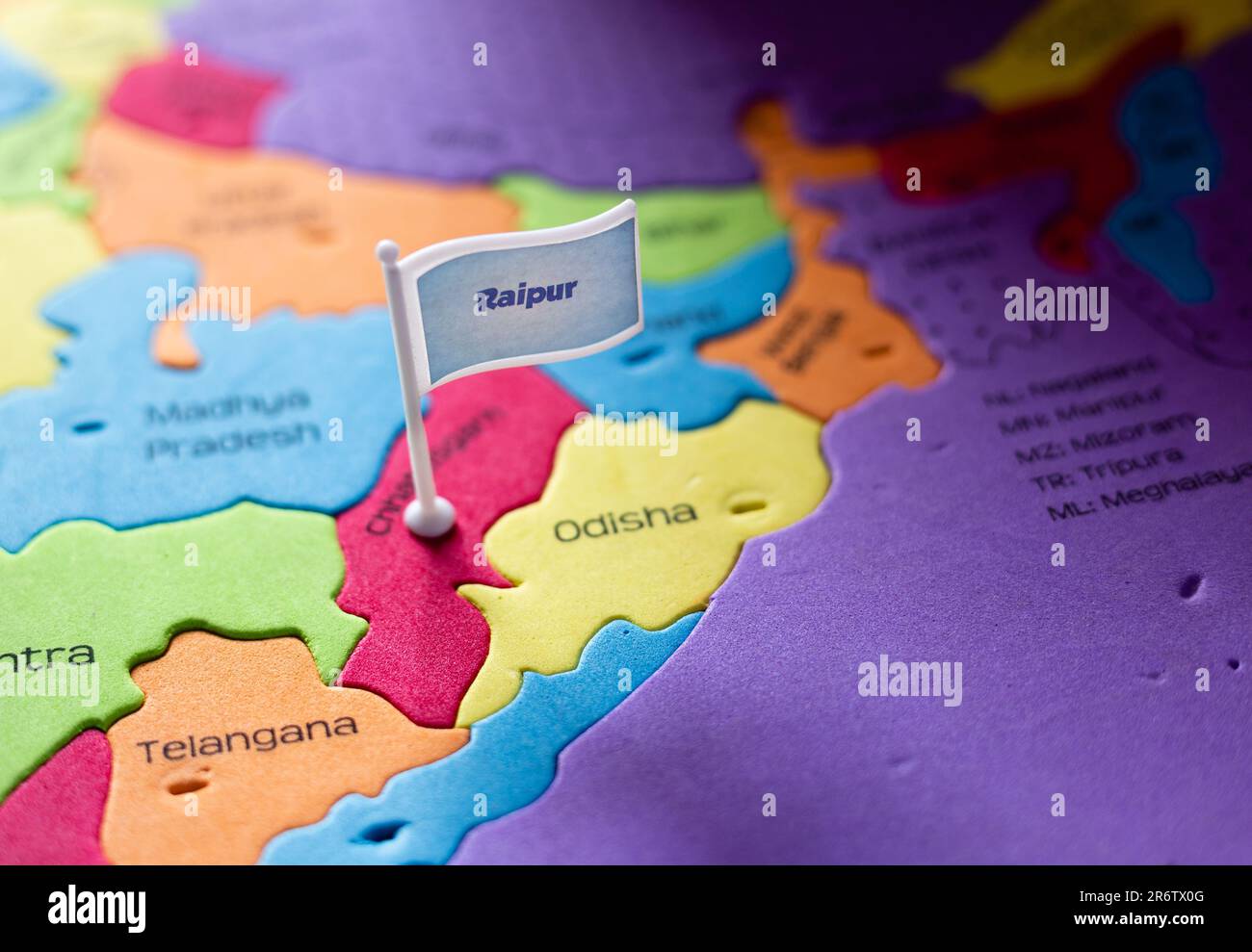 Chhattisgarh map hi-res stock photography and images - Alamy