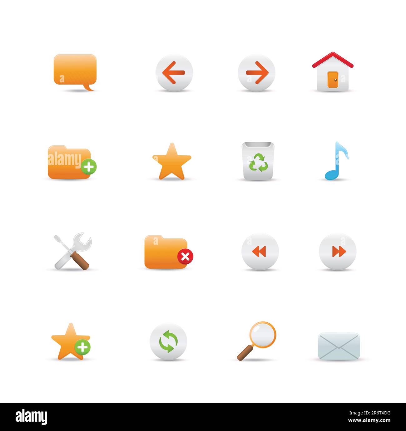 Vector illustration ? set of elegant simple icons for common internet ...