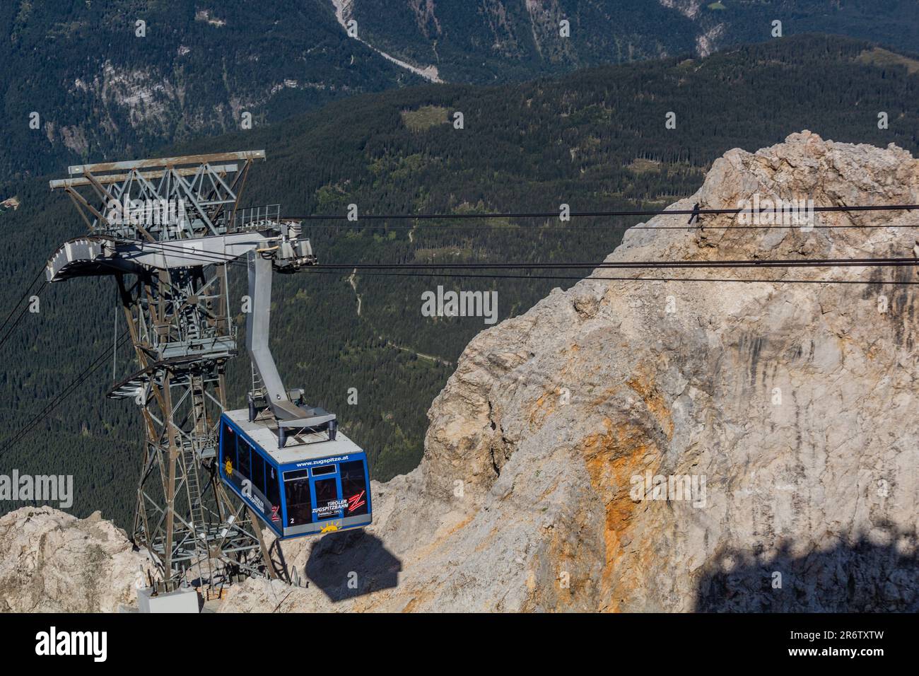 ZUGSPITZE, AUSTRIA - SEPTEMBER 4, 2019: Tyrolean Zugspitze Cable Car ...