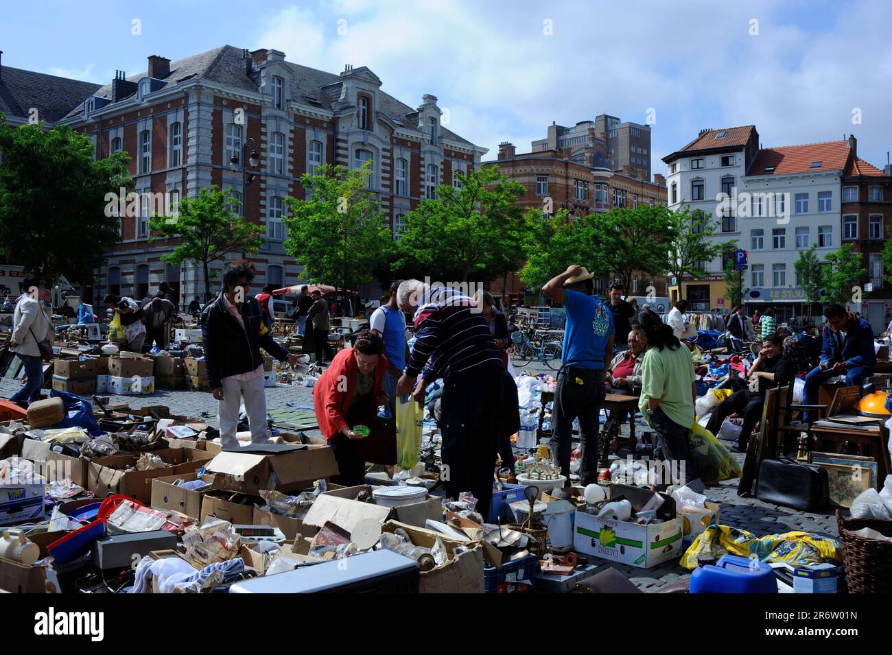 Flea Market, Flea Market, Marollen, Brussels, Belgium Stock Photo - Alamy