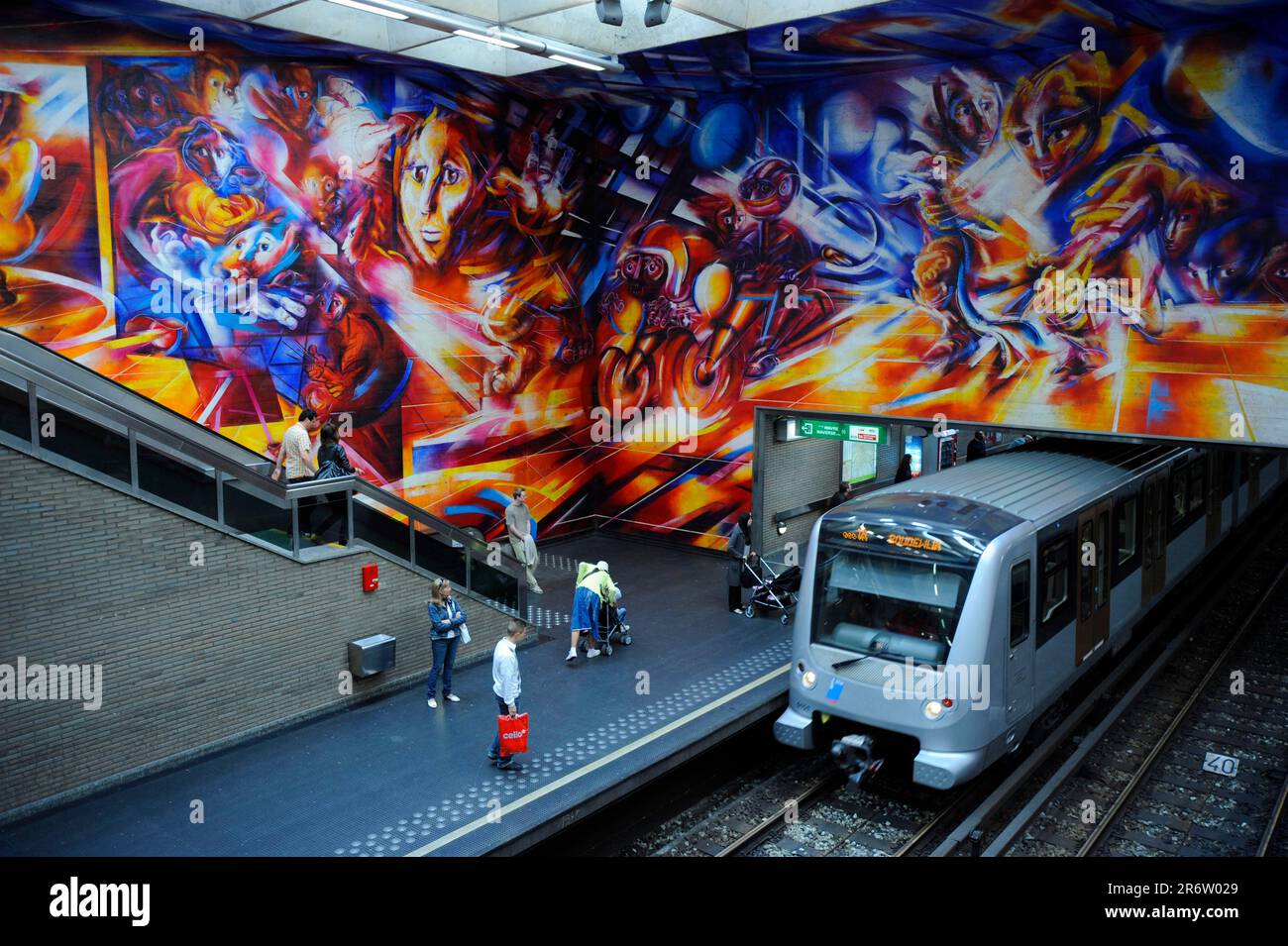 Hankar Metro Station, Brussels, Belgium Stock Photo - Alamy