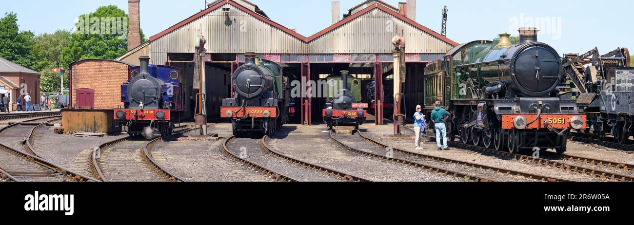 Didcot Railway Centre engine shed including the Drysllwyn Castle the ...