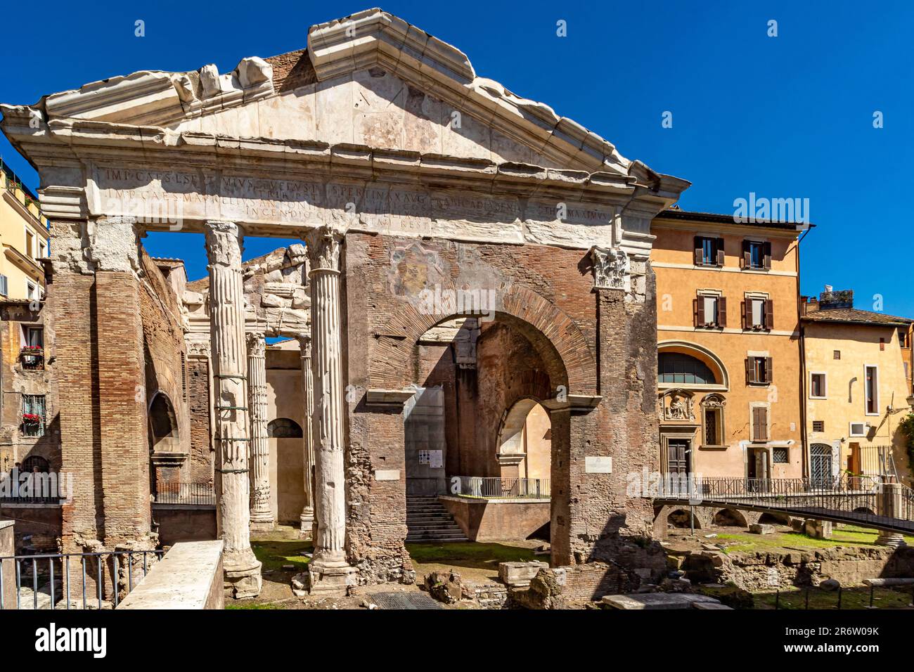 Portico of Octavia, an elegant colonnaded courtyard built by Emperor ...