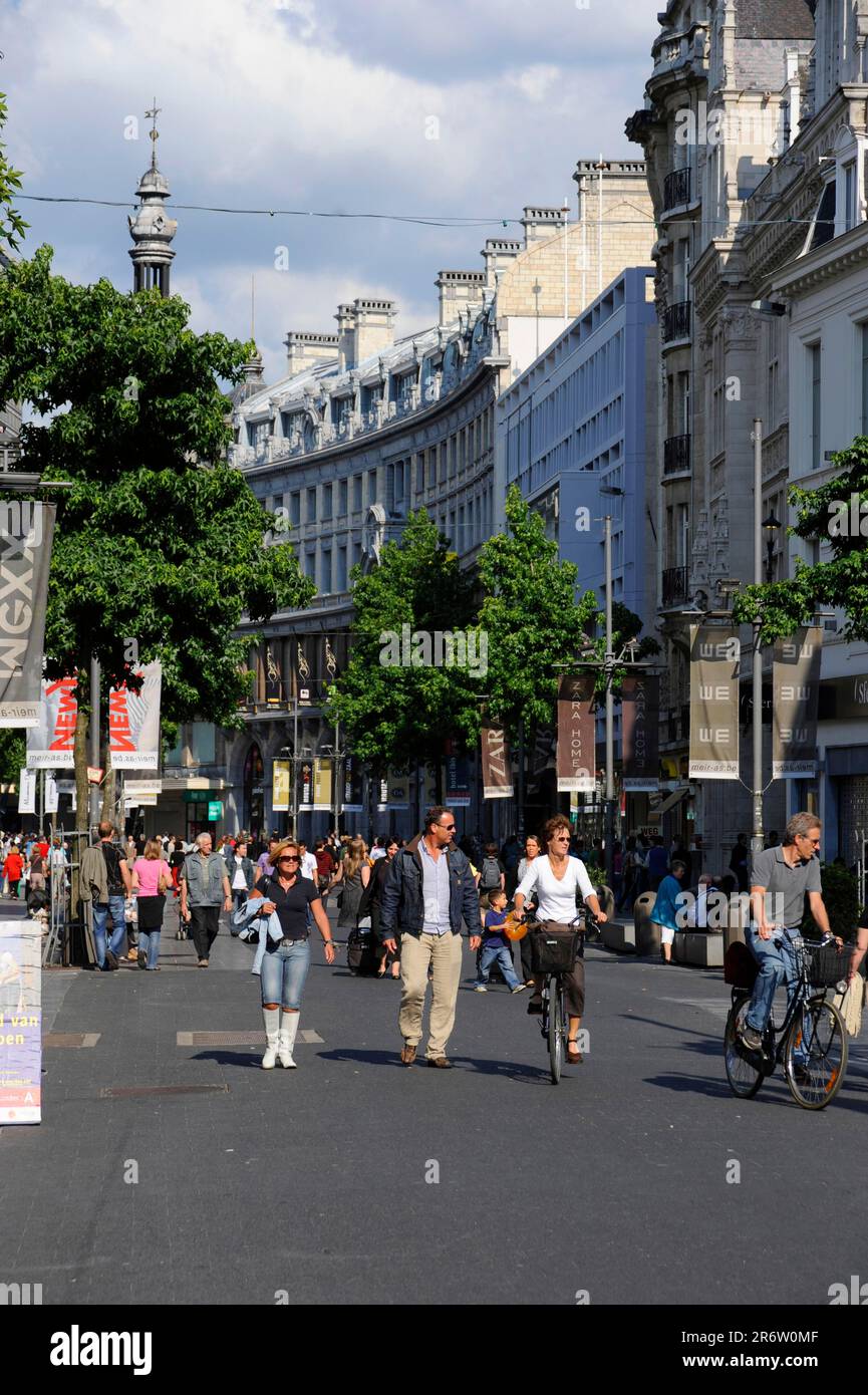 Antwerp belgium meir shopping street hi-res stock photography and ...