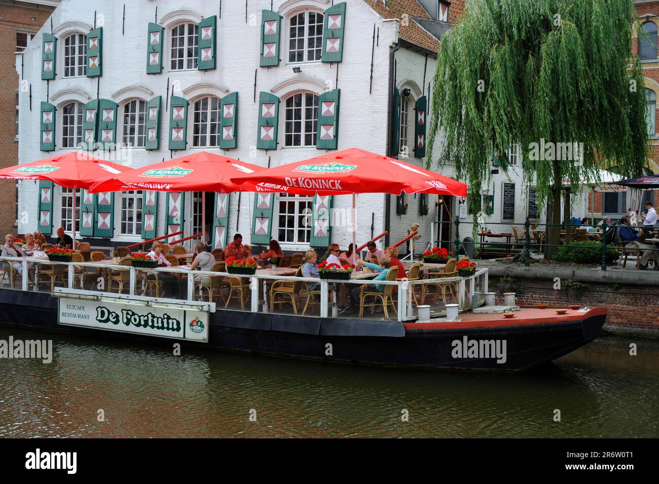 Boat restaurant, Lier, Flanders, Belgium Stock Photo - Alamy