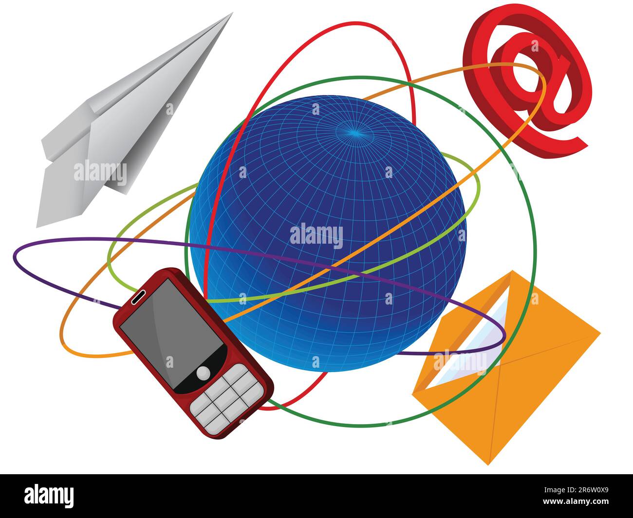 Kinds of communications - phone, the Internet, the letter on a ...