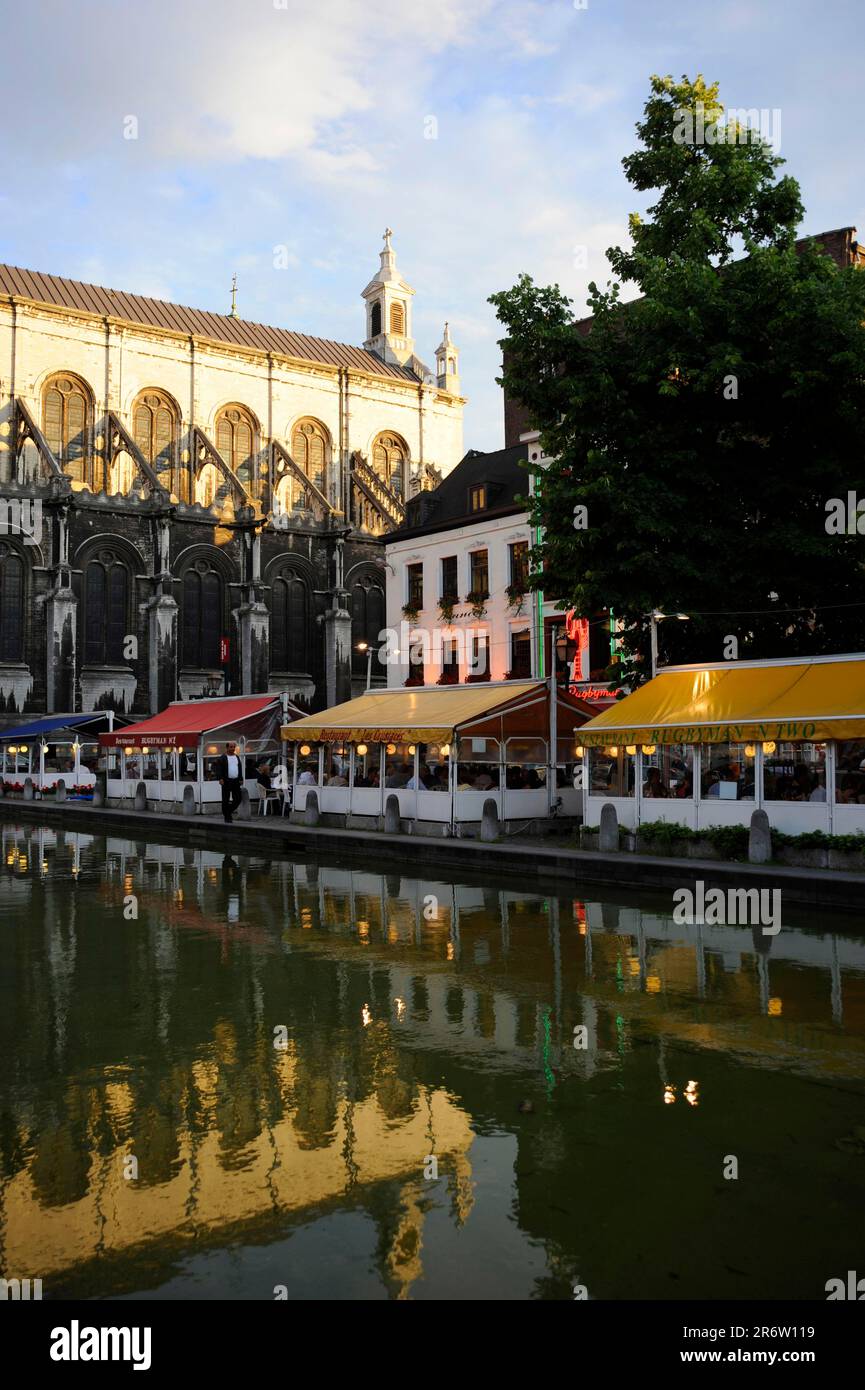 Sainte-Catherine Restaurants and Church, St. Catherine Square, Brussels ...