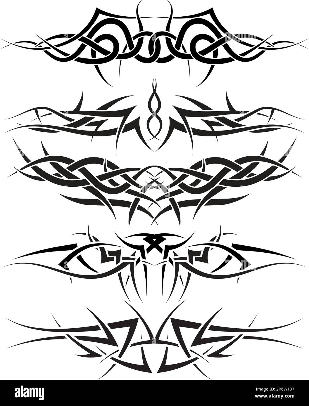 Tattoo patterns Black and White Stock Photos & Images - Alamy