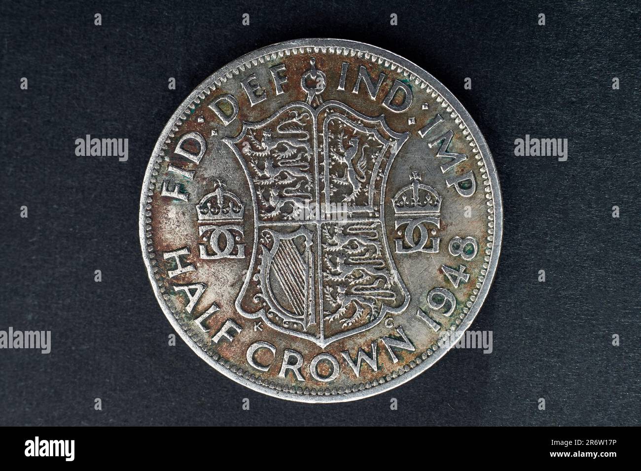11 04 2017 Vintage Old 1940 Silver Half Crown Coin of King George VI of ...