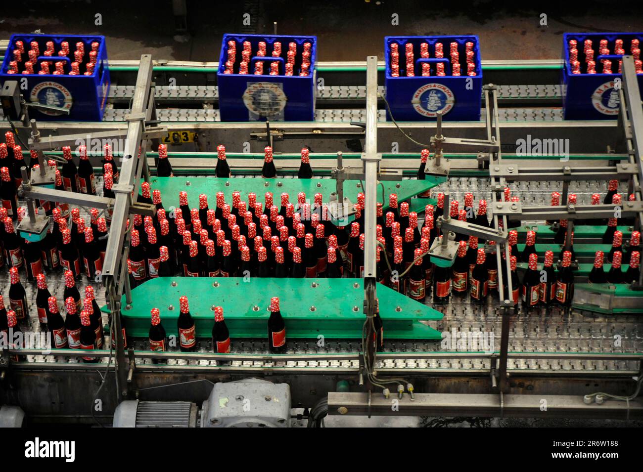 Beer bottles, Palm Brewery, Steenhuffel, Flemish Brabant, Flanders ...