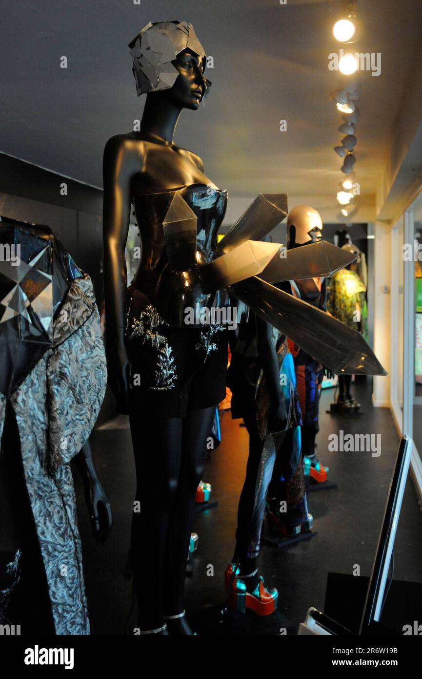 Exhibition at the Fashion Museum, Antwerp, Flanders, Mannequin, Belgium ...