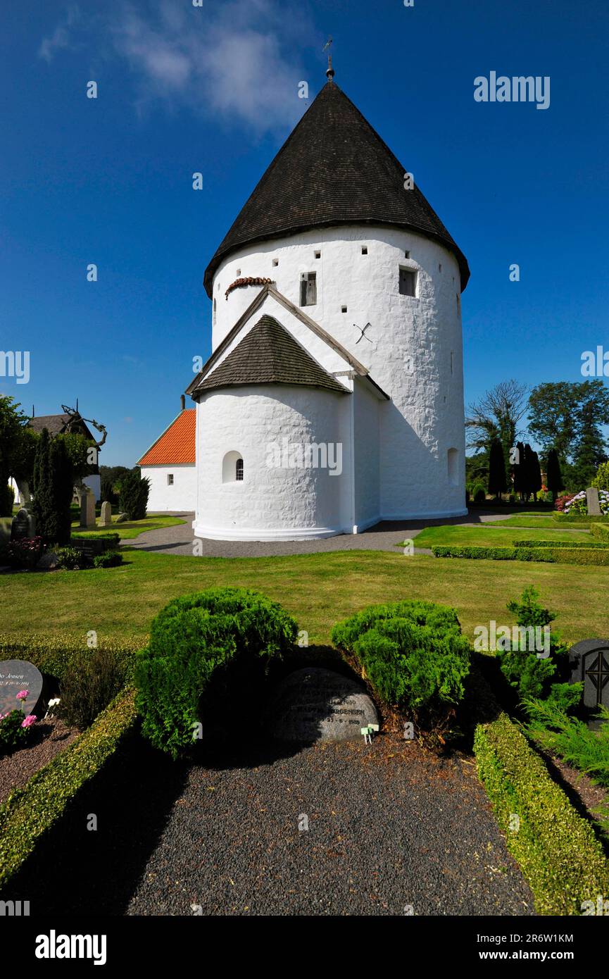 Saint Ols Church, Olsker, Bornholm, Denmark, Round Church Stock Photo ...