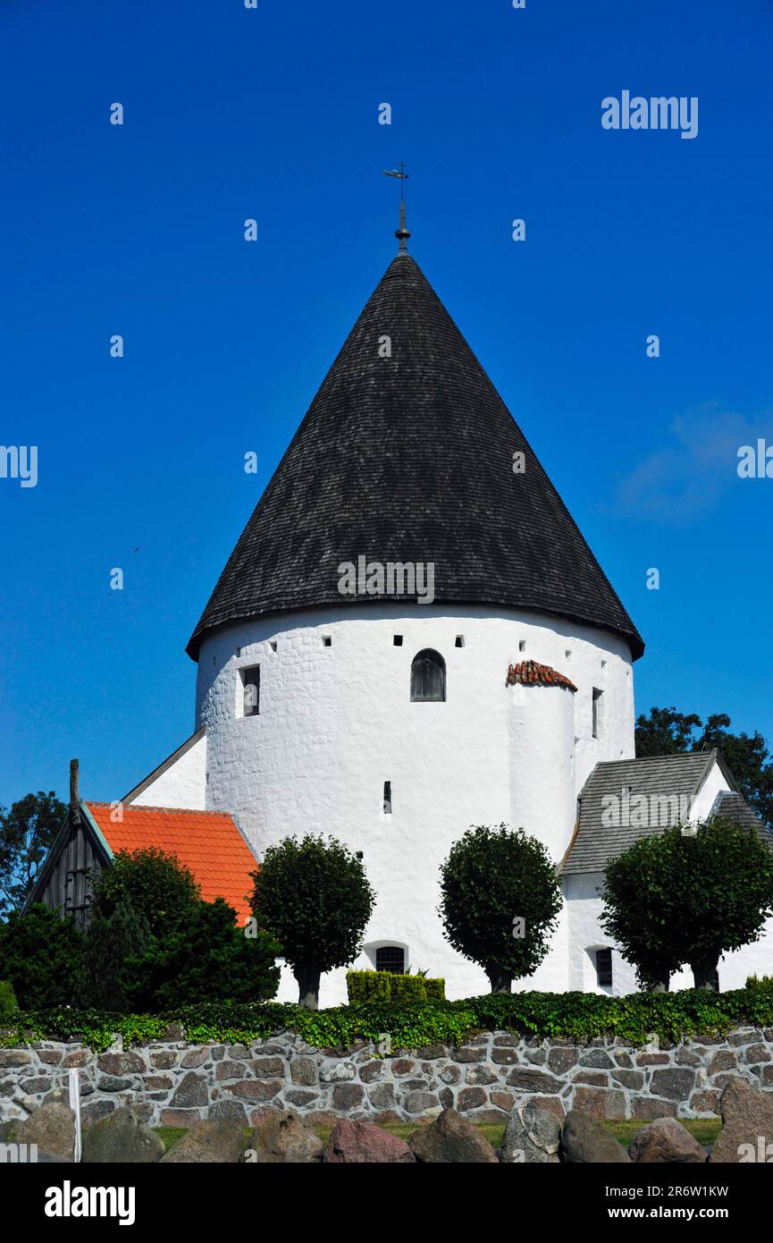 Saint Ols Church, Olsker, Bornholm, Denmark, Round Church Stock Photo ...