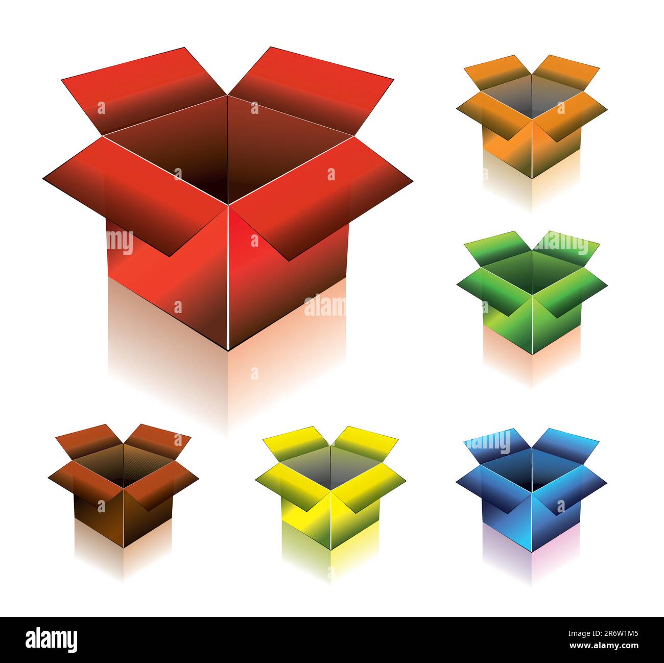 3D Box with reflection, Shadow and space for text or image Stock Vector ...