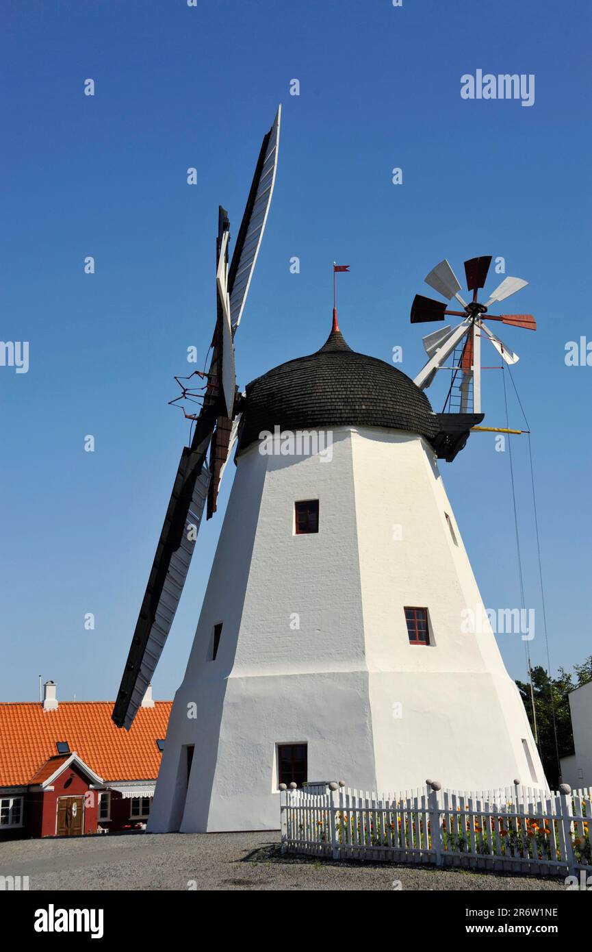 Windmill, Arsdale, Bornholm, Denmark Stock Photo - Alamy