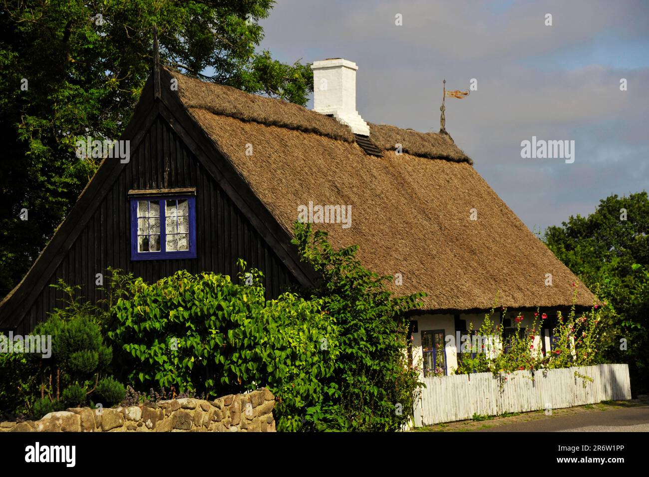Thatched roof house, Svaneke, Bornholm, Denmark, Thatched roof house ...