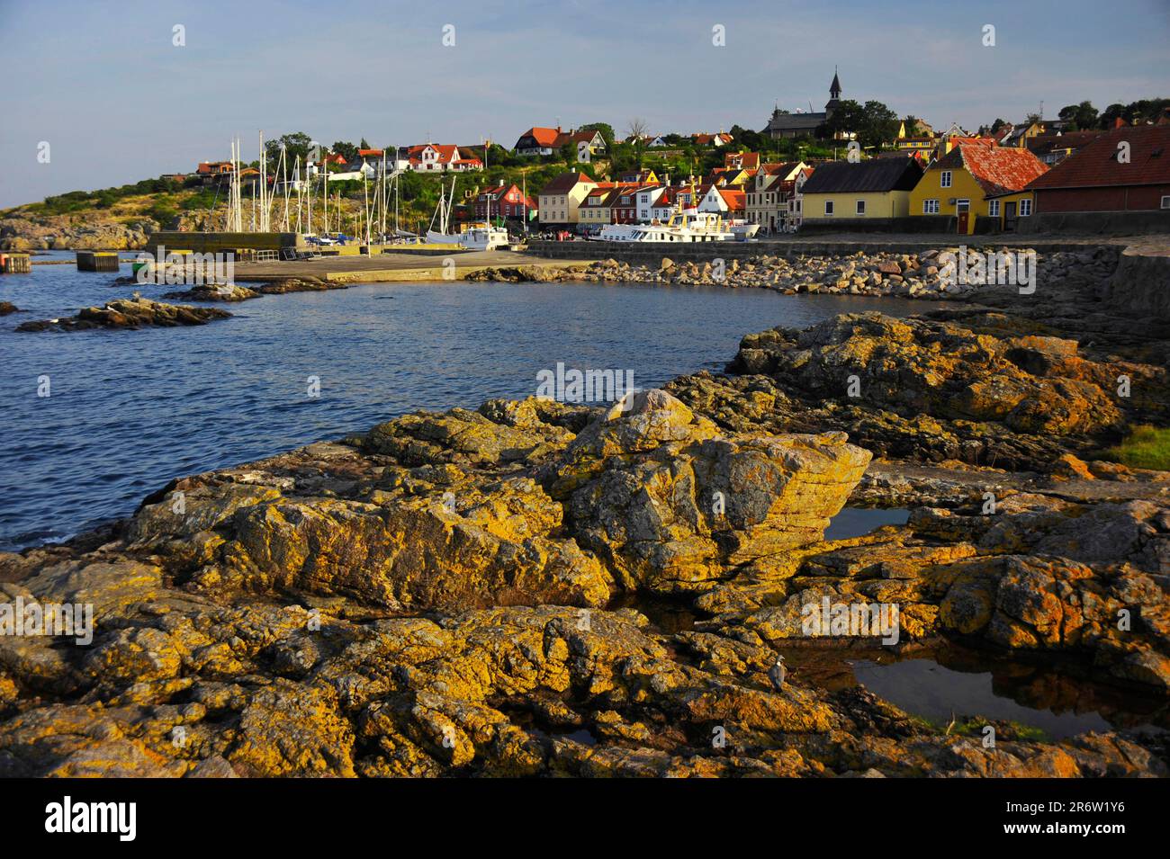 Harbour, Gudhjem, Bornholm, Denmark Stock Photo - Alamy