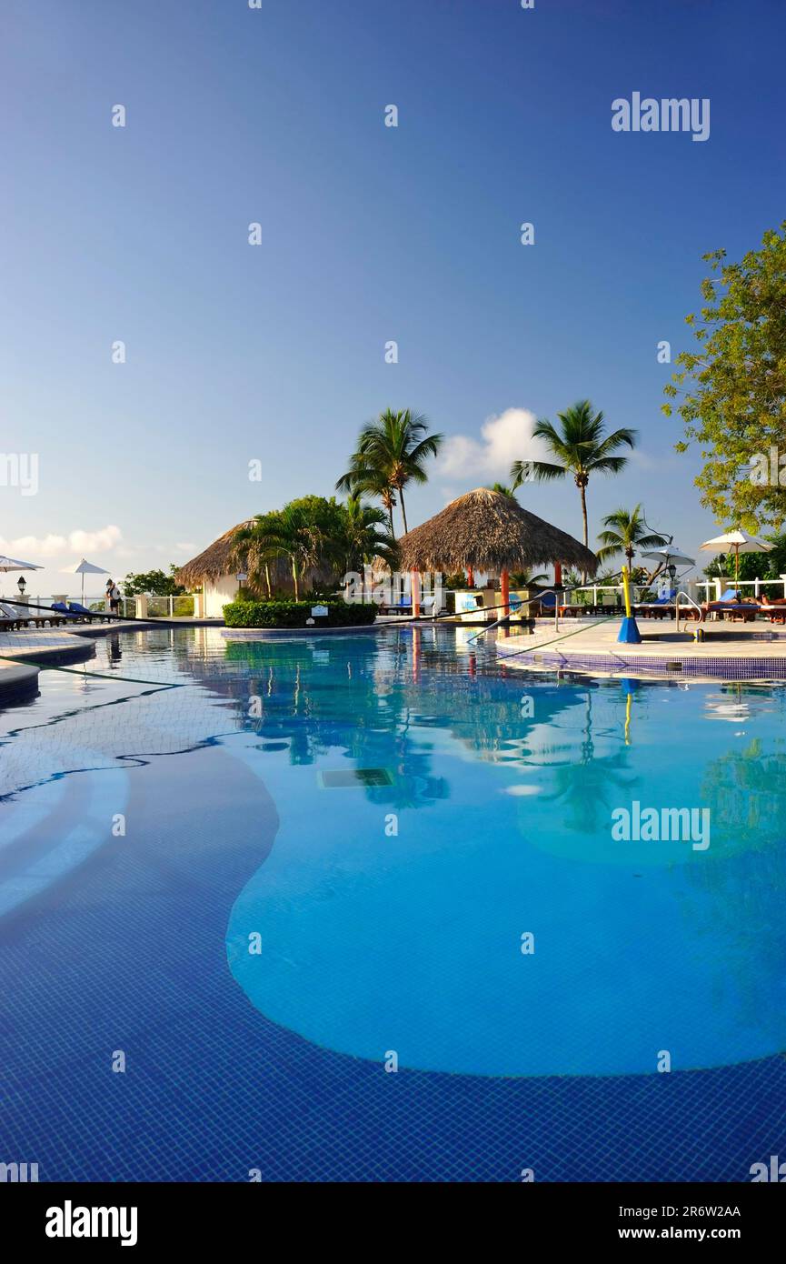 Hotel swimming pool, Samana, Dominican Republic Stock Photo - Alamy