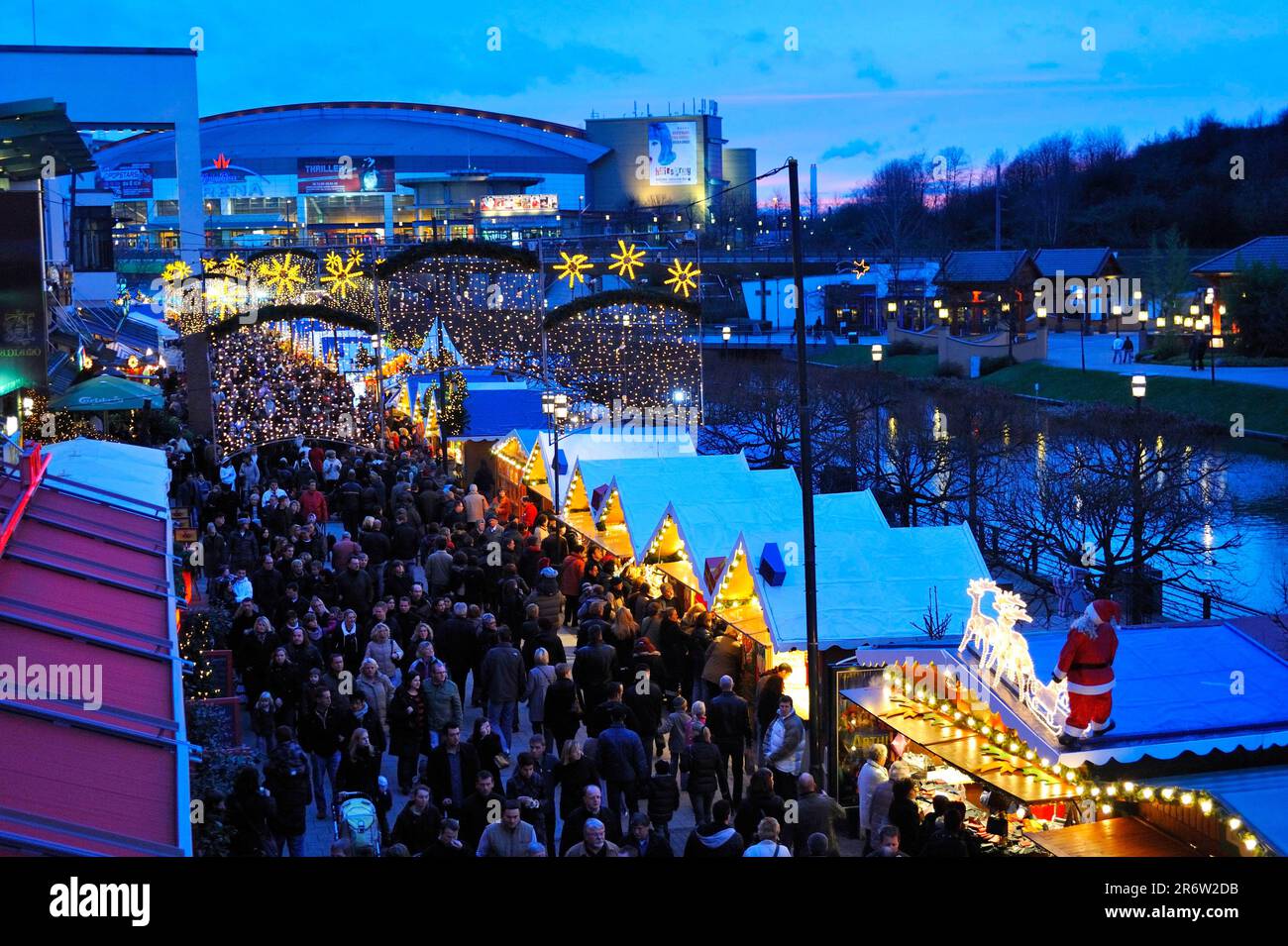 Christmas market at the CentrO shopping centre, Oberhausen, Ruhgebiet ...