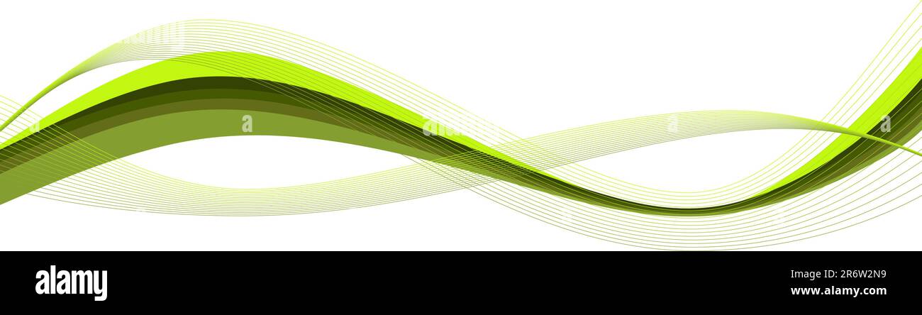 Abstract white background with green waves, vector illustration Stock ...