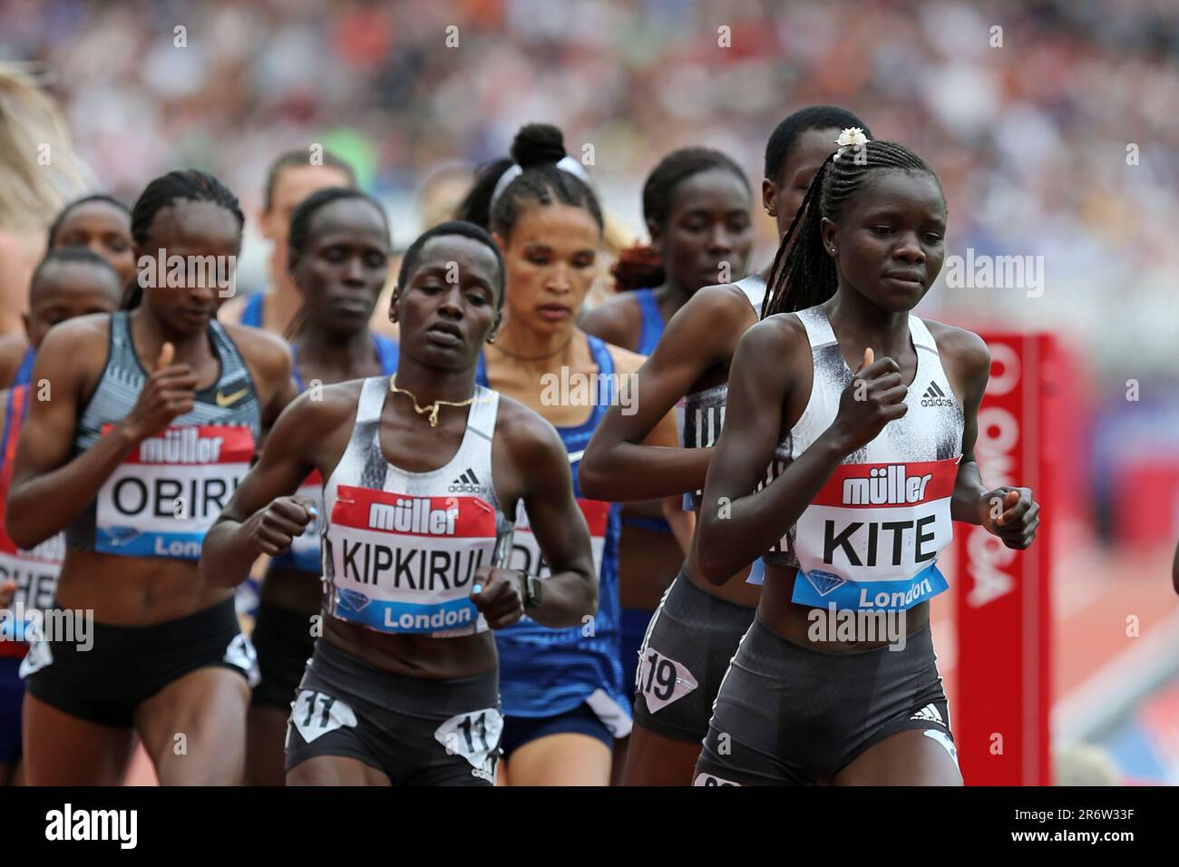 Gloriah KITE (Kenya) competing in the Women's 5000m Final at the 2019 ...
