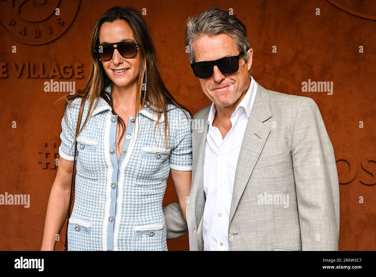 Paris, France. 11th June, 2023. Actor HUGH GRANT with his wife ANNA ...