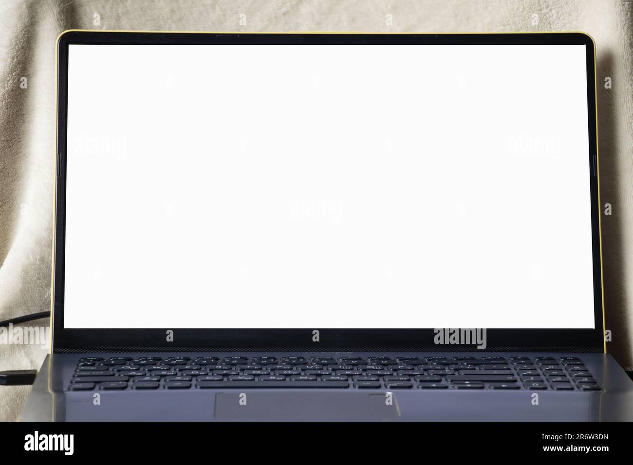 Portable laptop white screen hi-res stock photography and images - Alamy