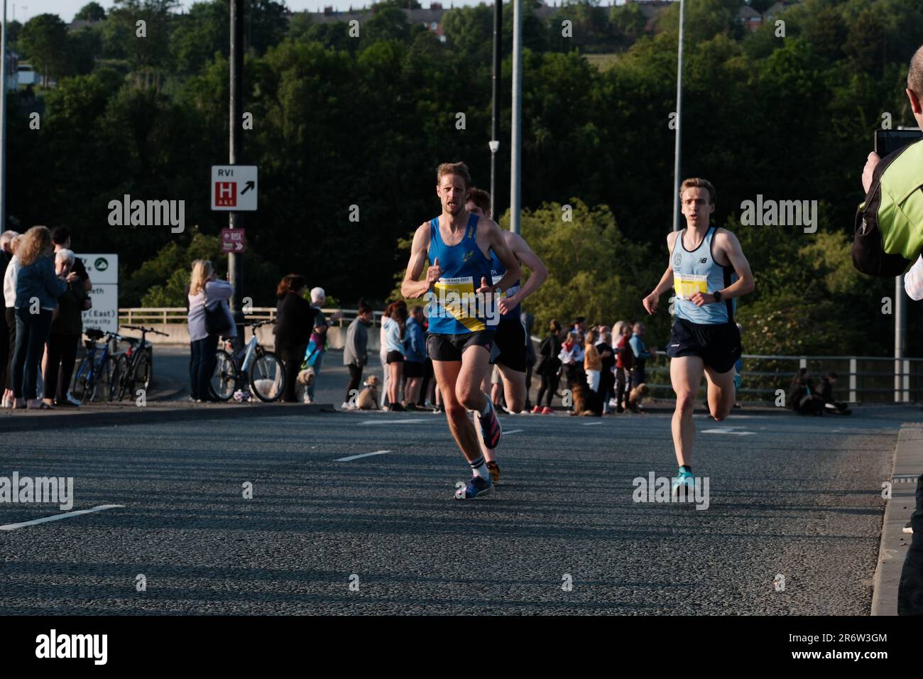 9th june 2023 blaydon races competitors crossing the tyne hi-res stock ...