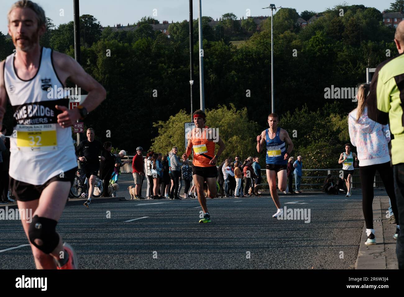 9th june 2023 blaydon races competitors crossing the tyne hi-res stock ...
