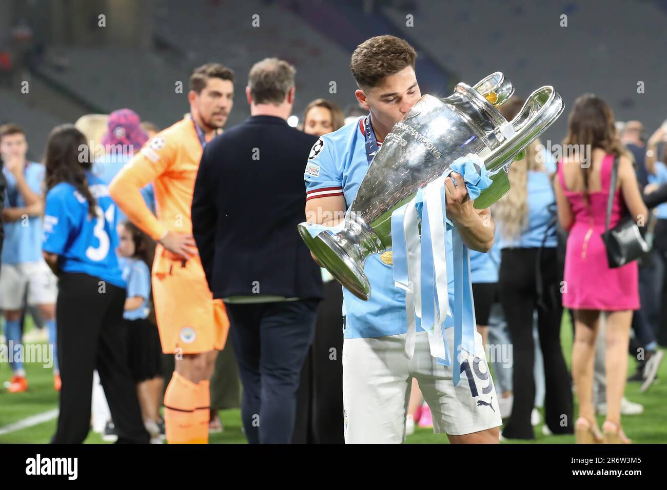 Julian alvarez champions league trophy hi-res stock photography and ...