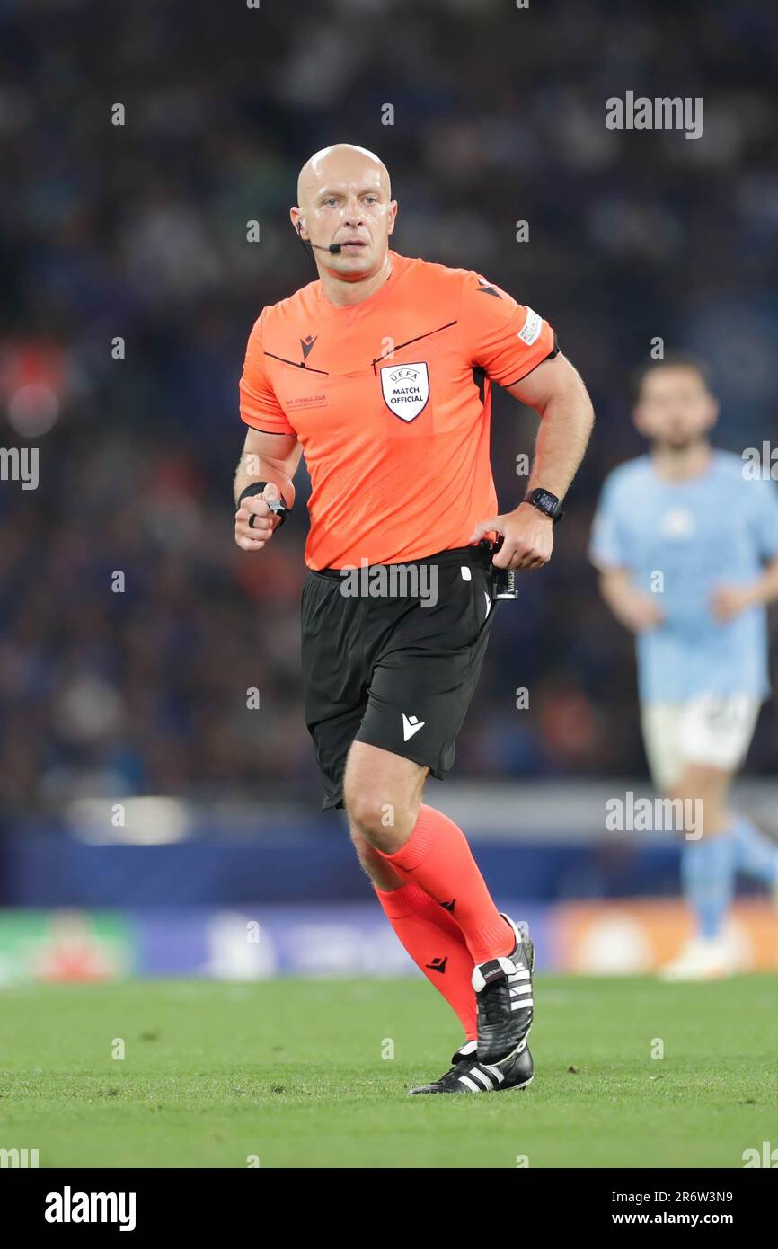 Istanbul, Turkey. 10th June, 2023. Referee Szymon Marciniak in action ...