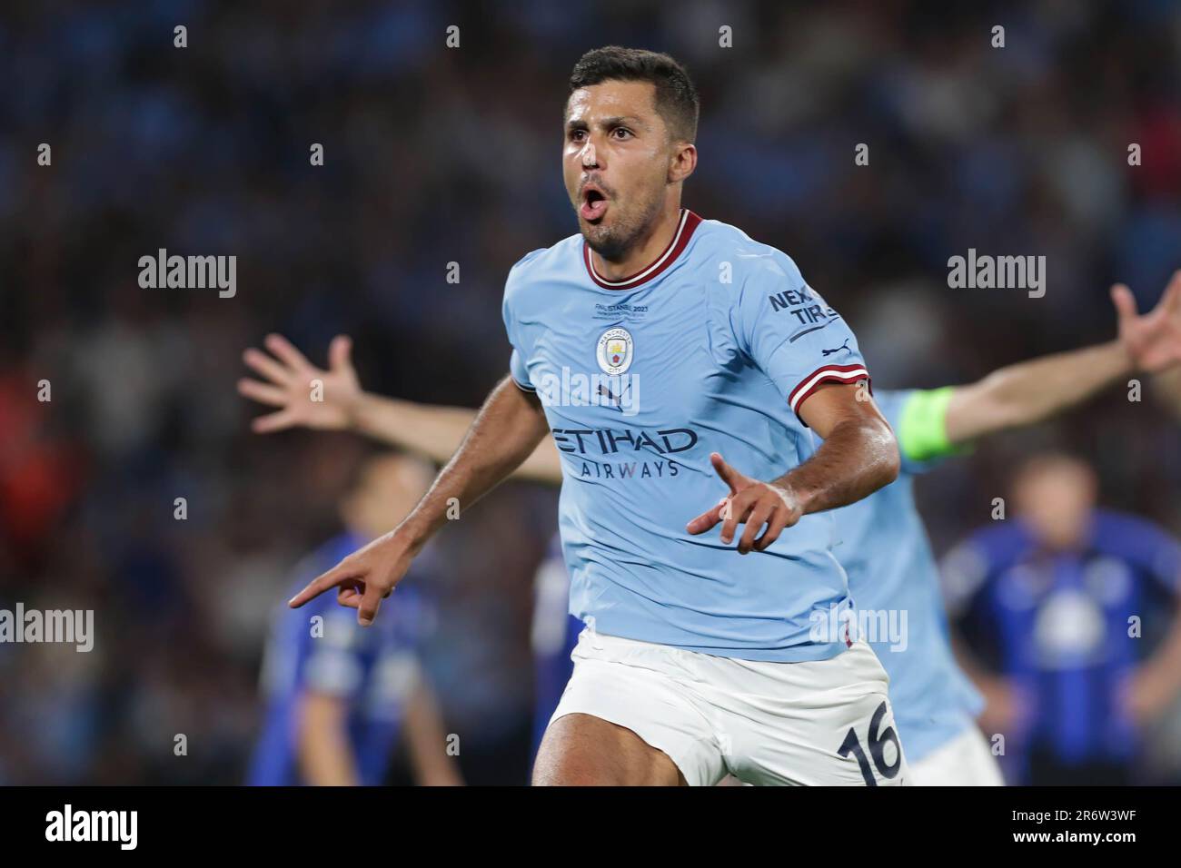 Istanbul, Turkey. 10th June, 2023. Rodri of Manchester City celebrates ...