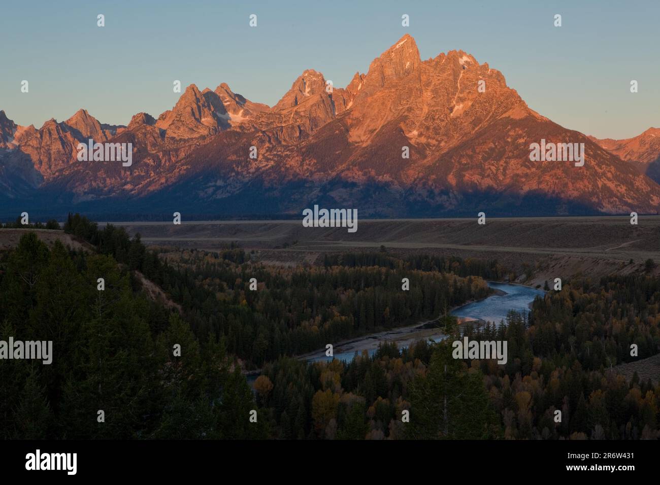 Snake River, View from Snake River Overlook, Grand Teton National Park ...