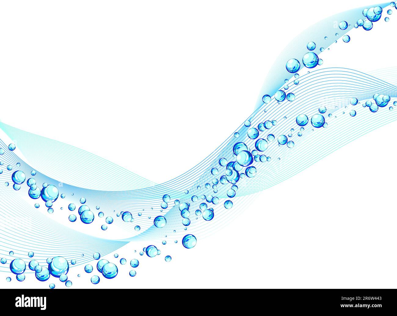 Abstract water vector background with bubbles of air Stock Vector Image ...